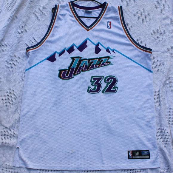 Reebok | Shirts | Authentic Reebok Karl Malone Utah Jazz Jersey 3xl 56 ...